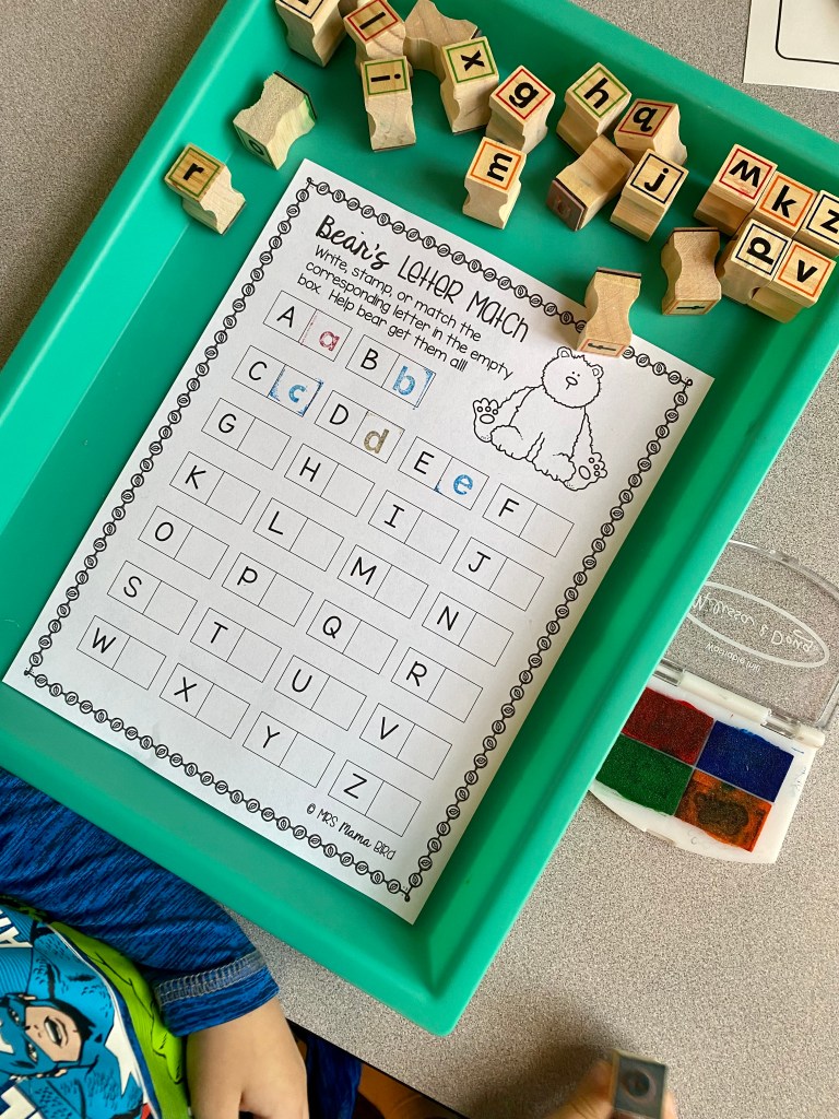 Bear Themed Letter Match Activity for Preschool and Kindergarten *Free ...