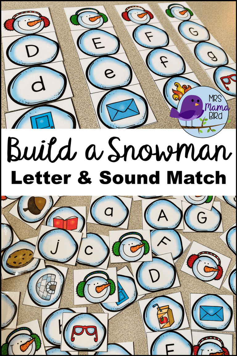Snowman Alphabet Activity for Preschool and Kindergarten – Mrs Mama Bird