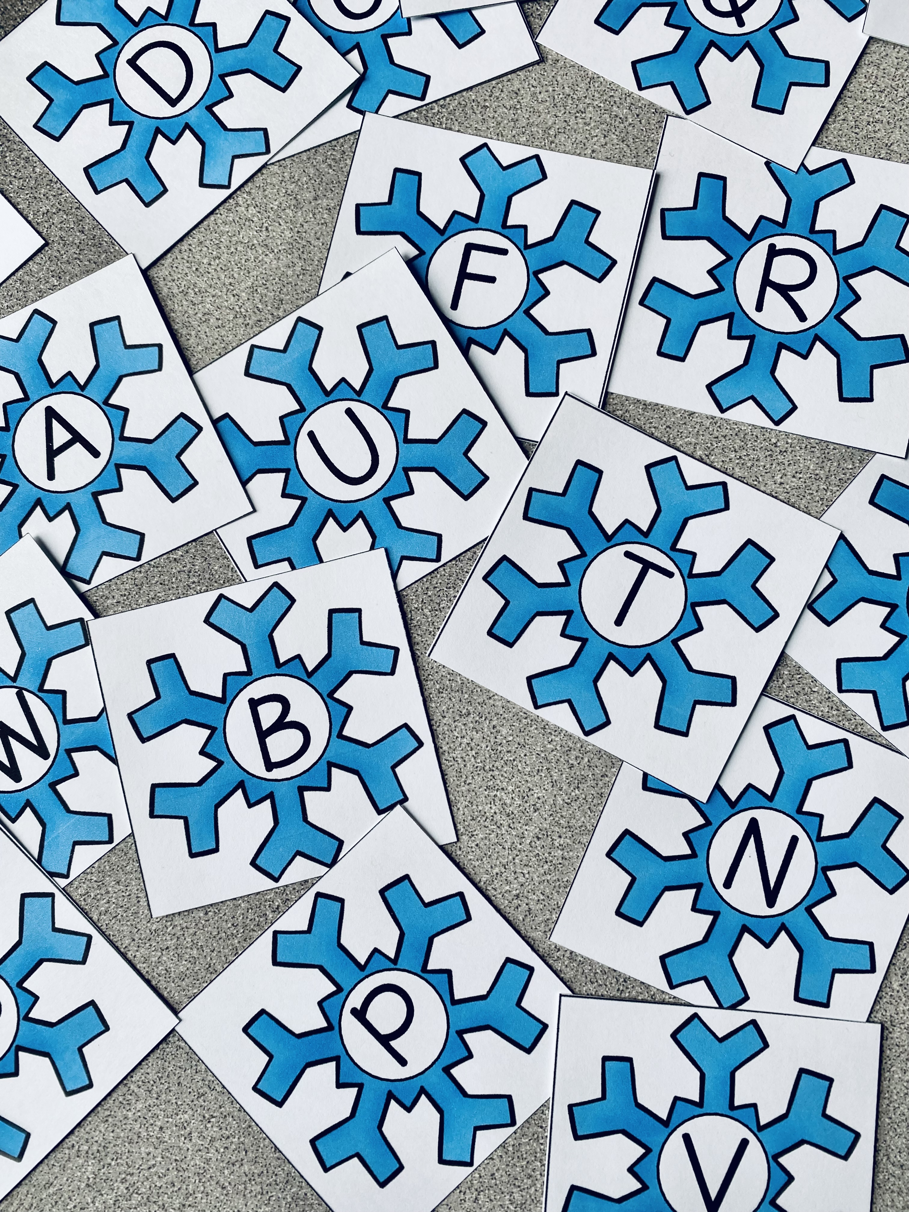 Snowflake Alphabet Activities for Preschool – Mrs Mama Bird