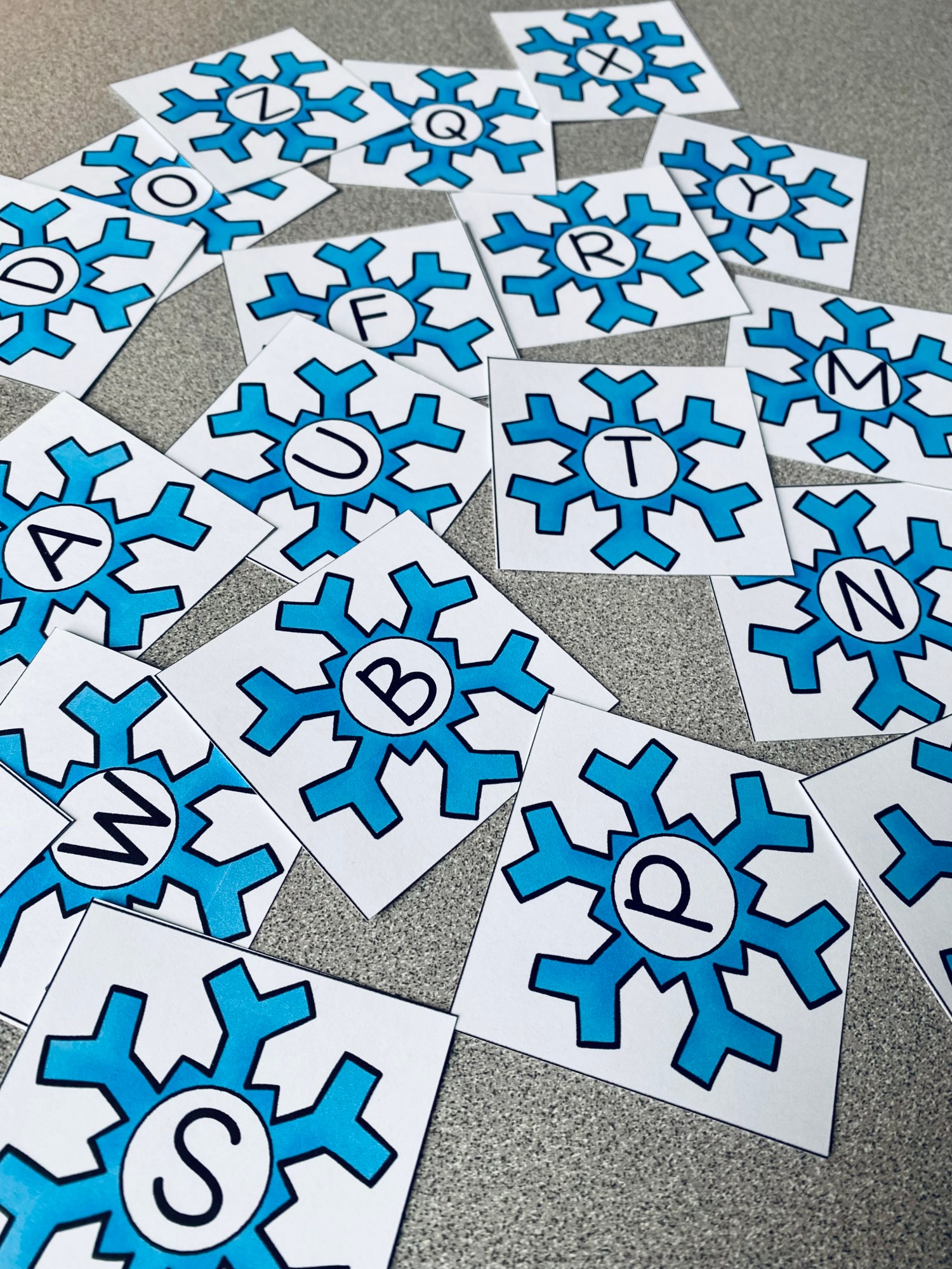 Snowflake Alphabet Activities for Preschool – Mrs Mama Bird