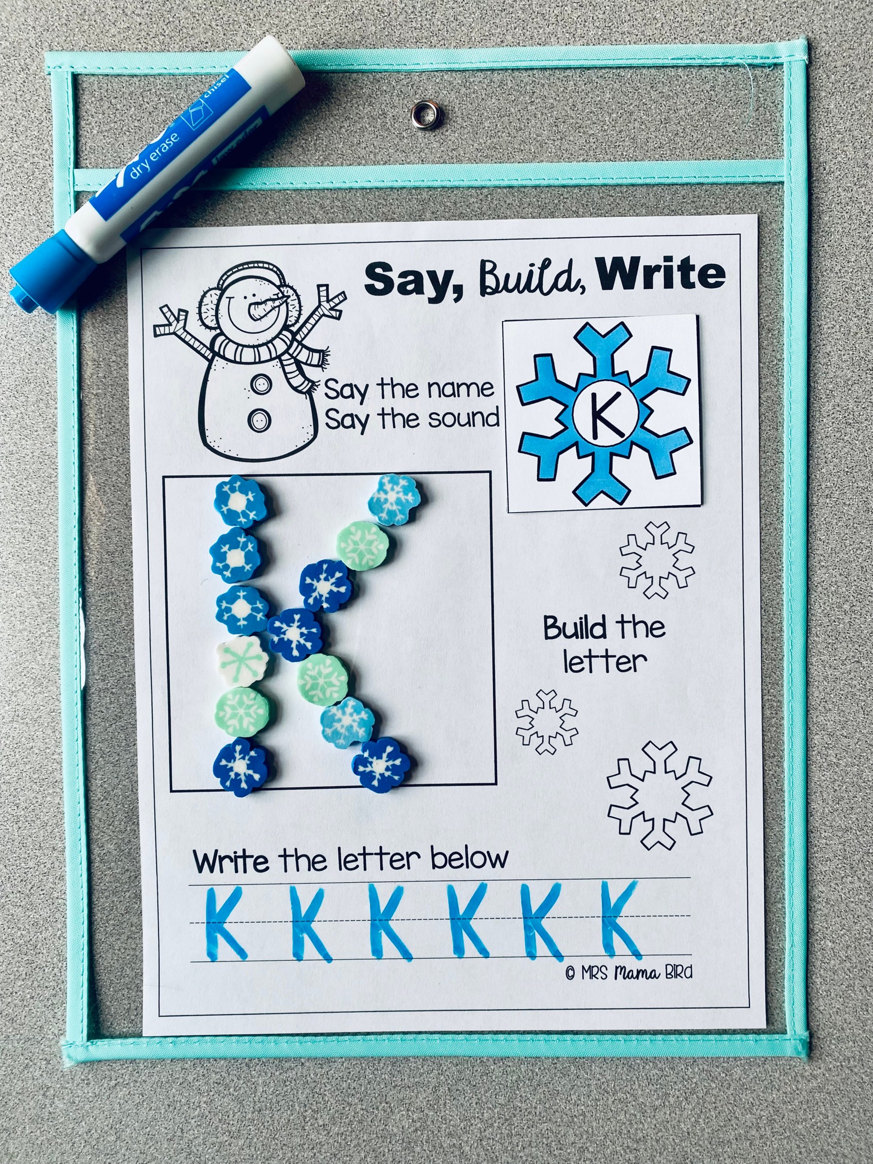 Snowflake Alphabet Activities for Preschool – Mrs Mama Bird