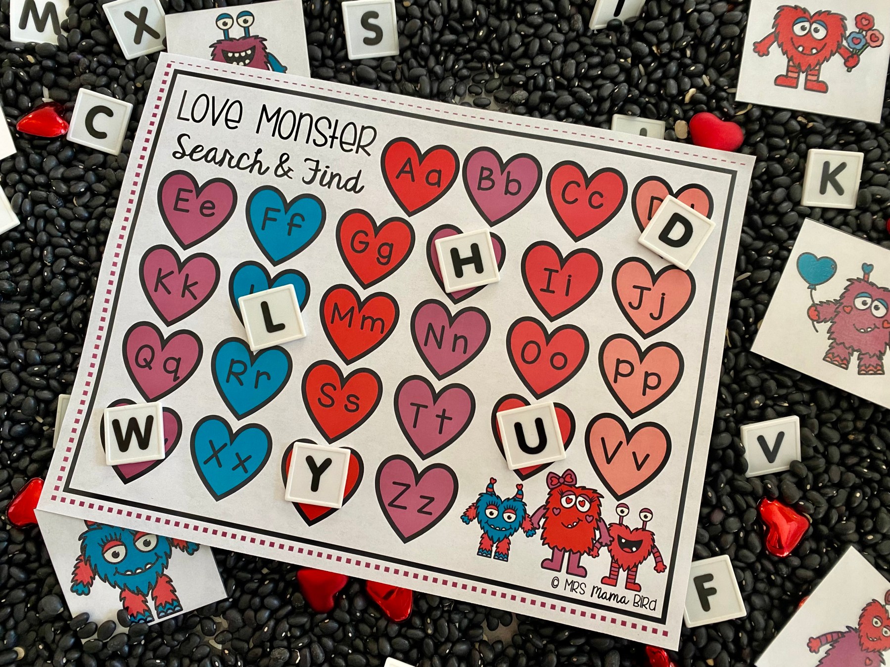 Valentine’s Day Monster Activities for Preschool *FREE Printable* – Mrs ...
