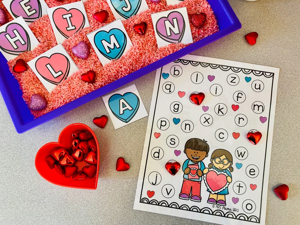 Valentine’s Day Alphabet Activities For Preschool – Mrs Mama Bird